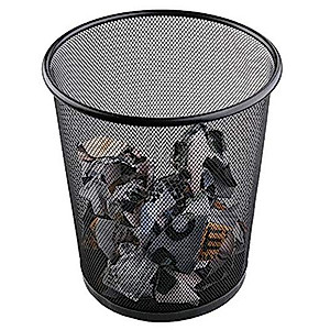 LAWEI 4 Pack Trash Can Mesh Round Open Top Wastebasket - 2.5 Gallon Recycling Bins Garbage Waste Baskets for Office Home