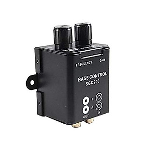 KASCLINO Car Bass Controller, External Bass Volume Level Controller Car Audio Amplifier Subwoofer Equalizer Universal Volume Regulator (Black,Size:4x5x3cm)