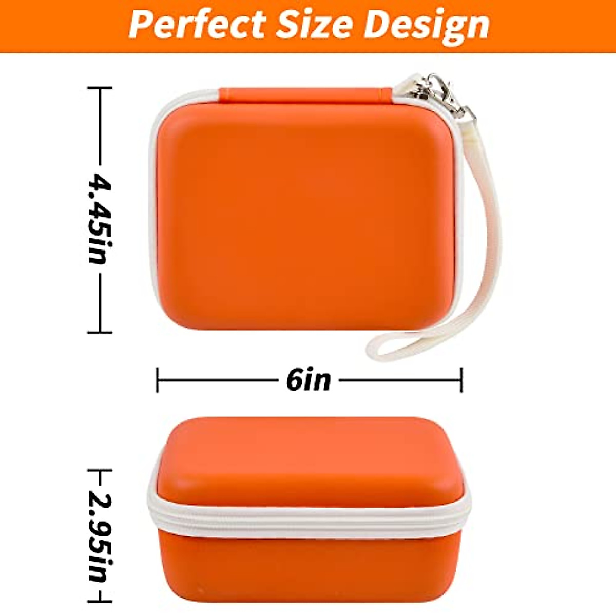 Travel Case Compatible with Yoto Mini – Kids Audio & Music Player, Holder Bag for Children’s Speaker Plays Audiobook Cards - Orange