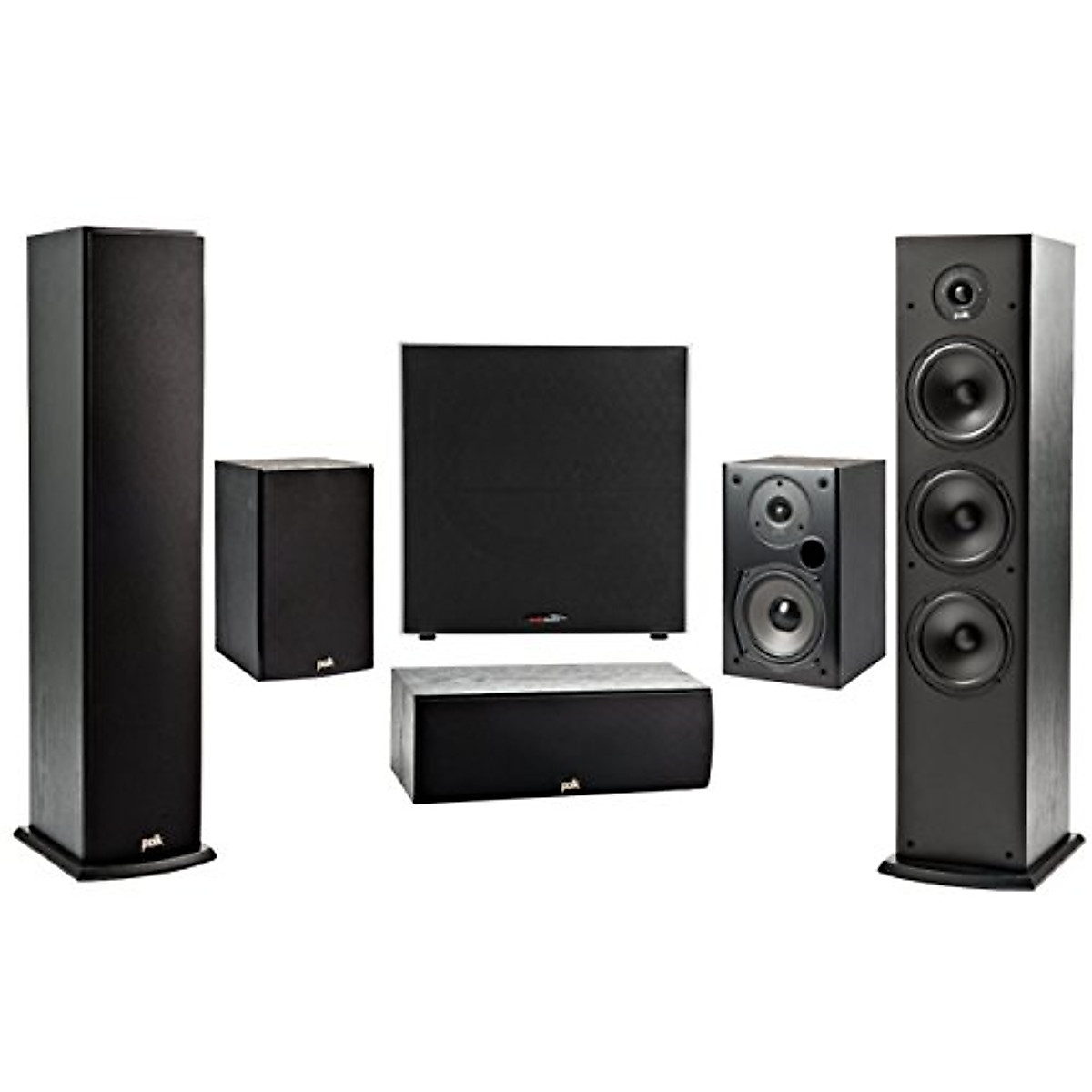 Polk 5.1 Channel 4K 3D A/V Surround Sound Multimedia Home Theater Speaker System
