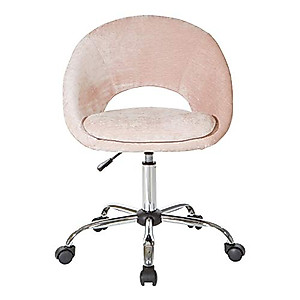 OSP Home Furnishings Milo Office Chair, Blush