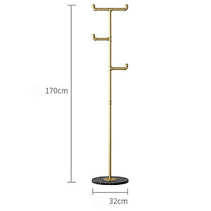 YASEZ Coat Hanger Floor Bedroom Coat Hanger Marble Home Creative Coat Hanger Living Room Hanging Bag Rack (Color : D, Size : 170 * 32cm)