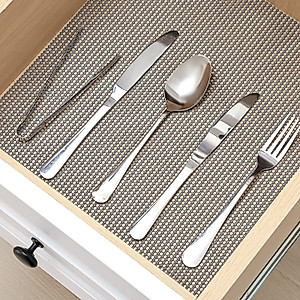 BAKHUK Grip Shelf Liner, 2 Rolls of Non-Adhesive 12 Inch x 25 Feet Cabinet Liner Durable Organization Liners for Kitchen Cabinets Drawers Cupboards Bathroom Storage Shelves (Gray)