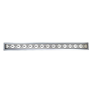 KABCO 40 Inch T304 Stainless Steel Linear Shower Drain with Grate, 2-inch Leveling Feet and Hair Strainer, Brushed Finished Rectangular Floor Drain for Kitchen, Bathroom, Garage and Basement