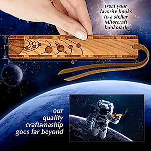 Planets Orbiting Outer Space Mercury Venus Mars Juniper Saturn Uranus Neptune Pluto Engraved Wooden Bookmark - Also Available with Personalization - Made in USA