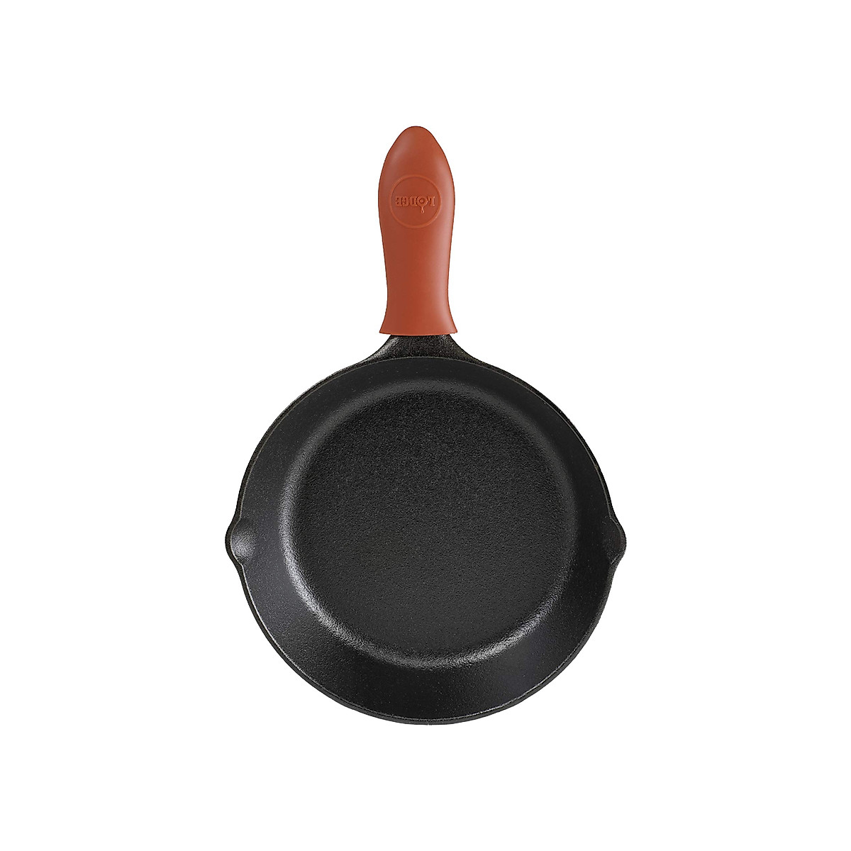 Lodge Cast Iron Skillet with Red Mini Silicone Hot Handle Holder, 8-inch & Pre-Seasoned 6-1/2-Inch Skillet
