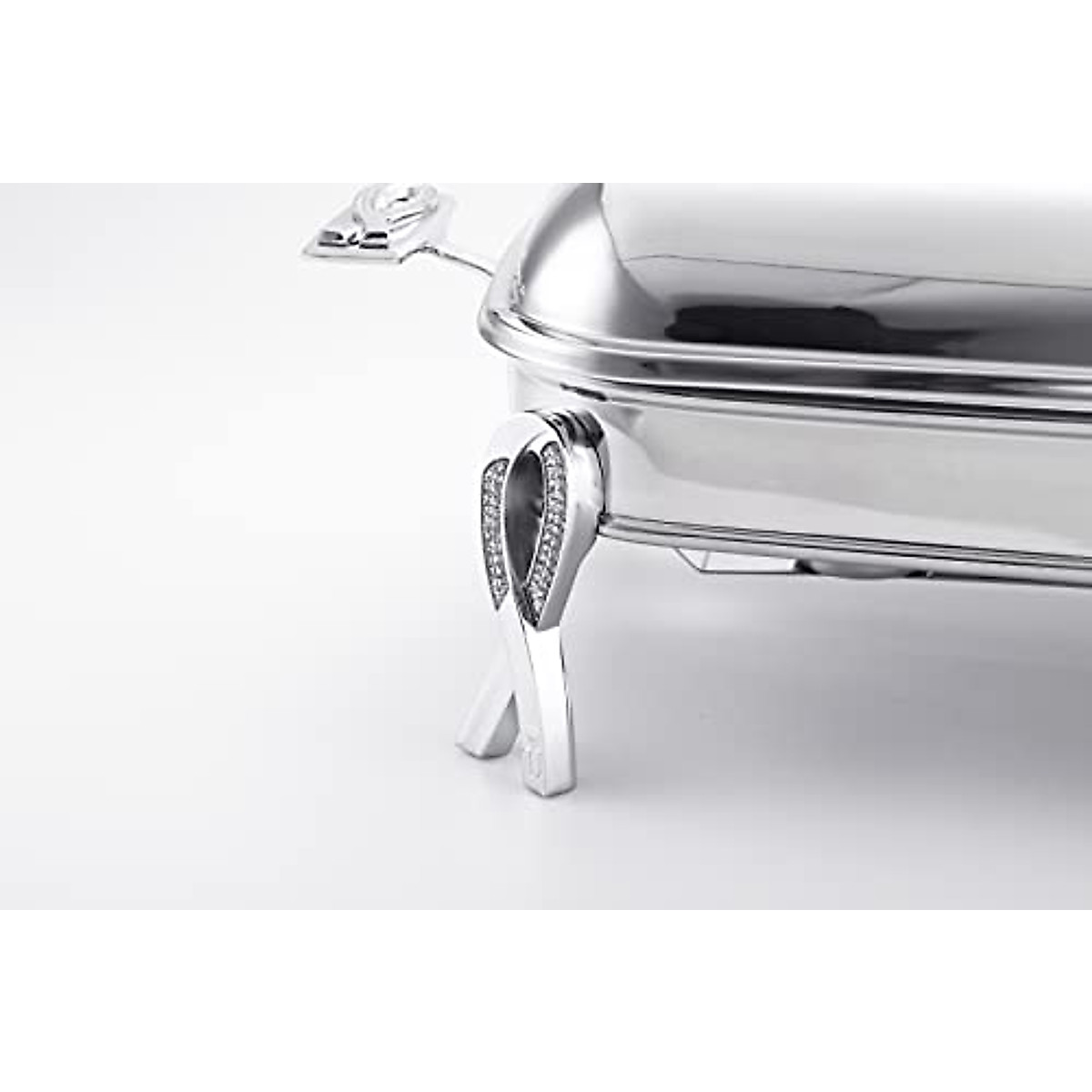 ORDINNER KIT Chafing Dish Buffet Set Server Stainless Steel Chafing Dishes Oven Safe Glass Rectangle Food Warmer for Parties 2.9L