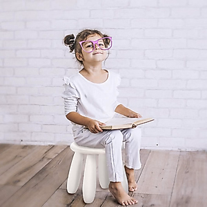 Kids Step Stool, Kindergarten Study Stools, Lightweight Footstools are Sturdy and Durable, Very Suitable for Use in The Kitchen, Bathroom and Bedroom (White)