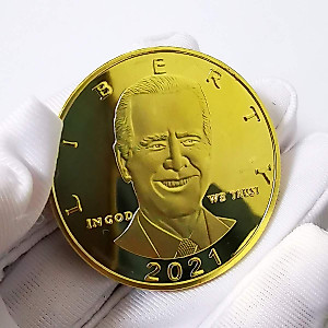 Kocreat Biden 2021 US President Relief Gold Silver Plated Coin-Great American Liberty Eagle Lucky Morgan Coin Hobo Coin Souvenir Coin Challenge Coin Replica Silver