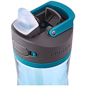 Contigo Ashland 2.0 Leak-Proof Water Bottle with Lid Lock and Angled Straw, Dishwasher Safe, Interchangeable Lid, Pack of 2, 24oz, Juniper/Sake