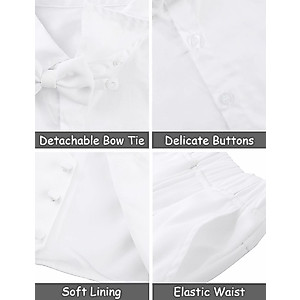 A&J DESIGN Toddler Boys White Suit Christening Baptism Outfit Tuxedo Vest Set 2-3T