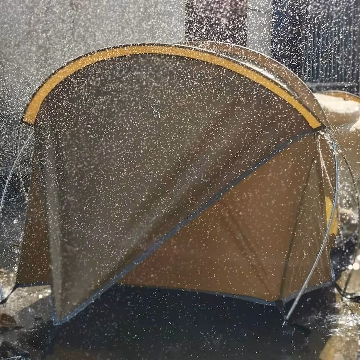 MCETO Camping 3 Aluminium Pole 1 Person Backpacking Tent, Lightweight Bivy Sack Waterproof bivvy Military Sleeping bag Cover for Bushcraft Adventure (Brown)