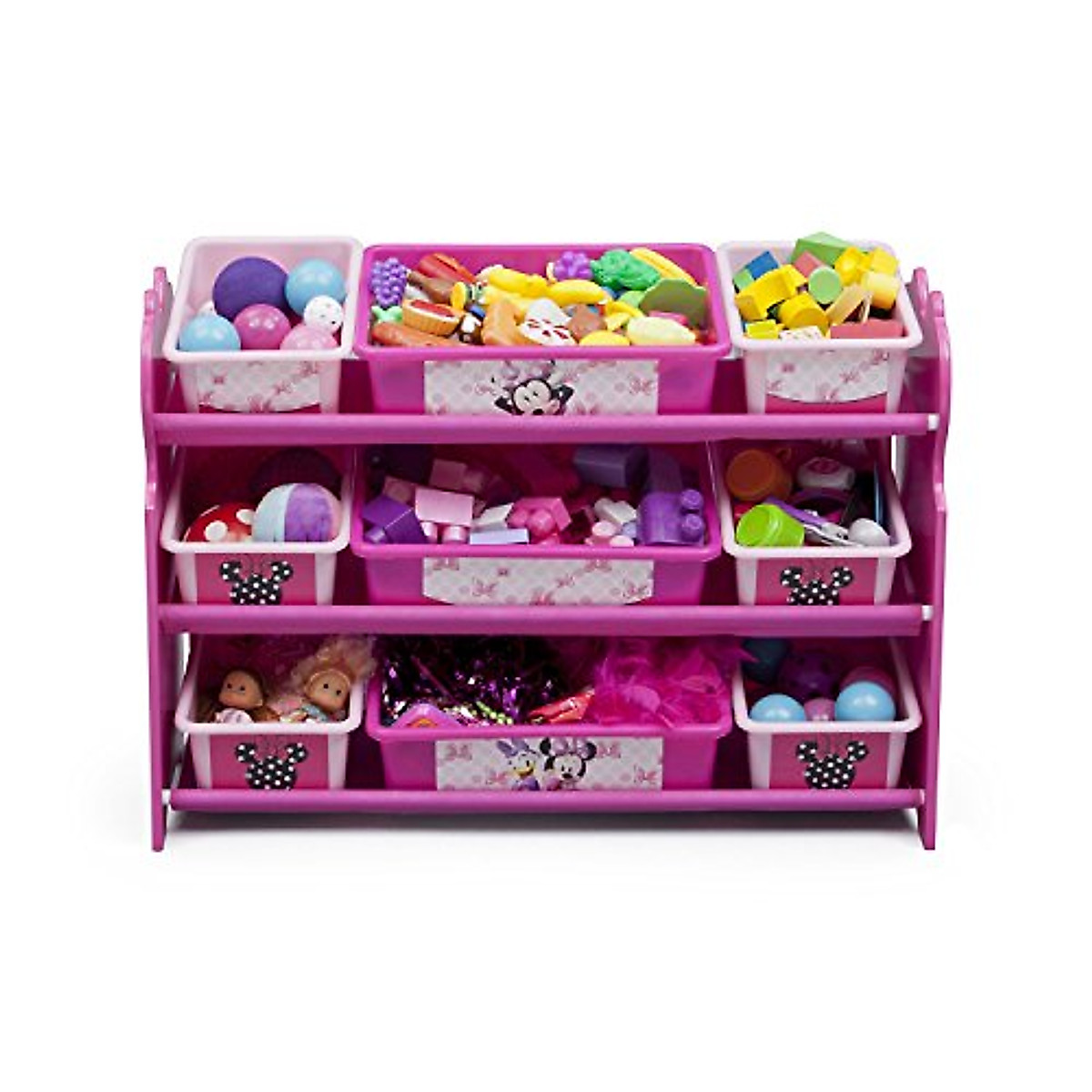 Delta Children 9 Bin Plastic Organizer, Disney Minnie Mouse