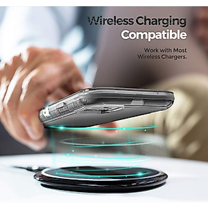 ORIbox for iPhone 14 Pro Max Case Gray, [10 FT Military Grade Drop Protection], Transparent Heavy Duty Shockproof Anti-Fall Case for iPhone 14 Pro Max Phone Case,6.7 inch,3 in 1, Crystal Gray