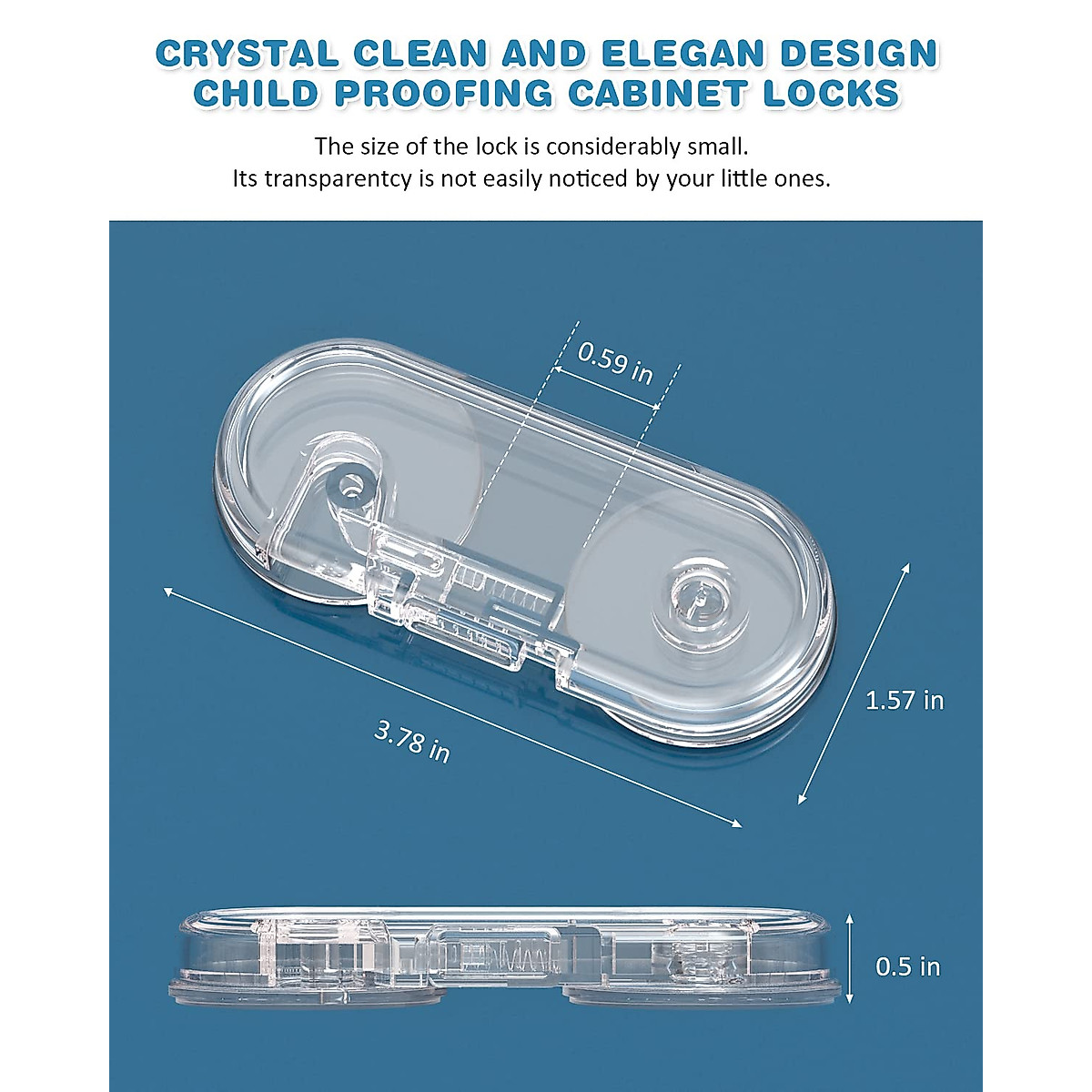 Child Safety Cabinet Locks, Baby Proofing Locks for Cabinets, 10 Pack DUOSI No Screws and Magnets Refrigerators Locks Child Proofing Baby Locks for Kitchen Cabinets and French Door Fridges