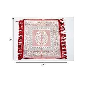 Velvet Puja Aasan for Home & Temple 20"inch | Soft & Luxurious Worship Mat for Meditation, Pooja, and Rituals | Comfortable Seating Aasan for Prayer | Elegant Velvet Mat for Deity & Spiritual Use