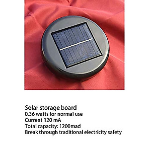 Tyoo Terrace Umbrella Light Cordless Parasol String Light Led Umbrella Pole Light Umbrella Outdoor Garden Decoration Applicable to Garden Lawn (Color : Brown)