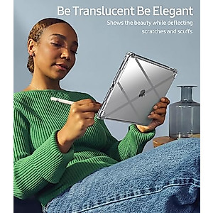 TiMOVO Case for New iPad 9th Generation 2021/8th Gen 2020/7th Gen 2019, Shockproof Impact Resistant Flexible Transparent Clear TPU Protective Shell Fit iPad 10.2-inch - Clear