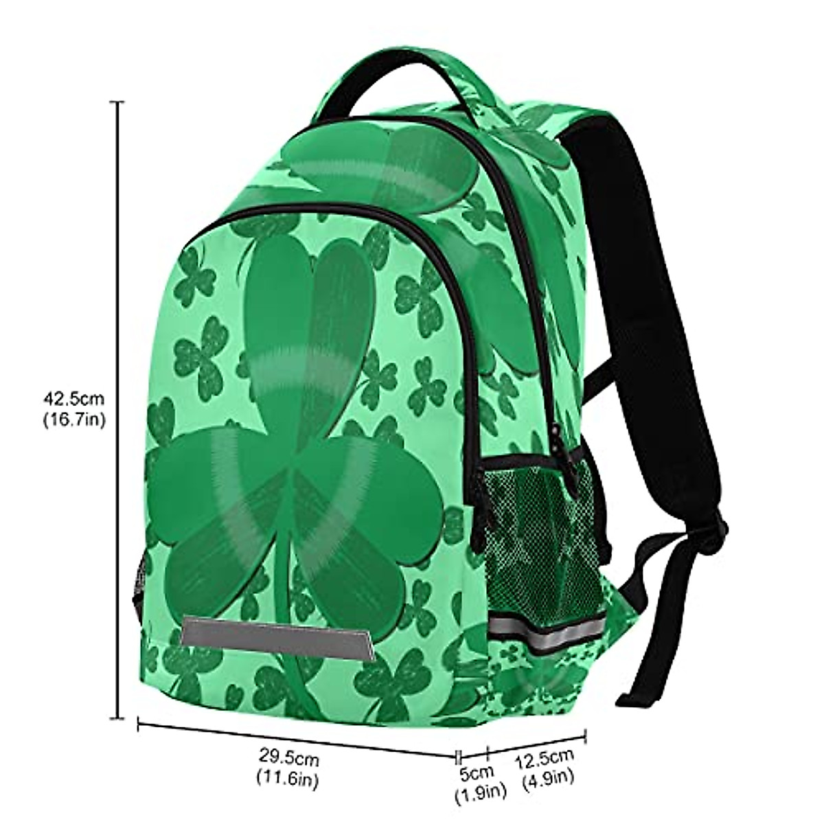YoCosy St Patrick Lucky Clover Backpack School Bookbag Laptop Purse Casual Daypack for Teen Girls Women Boys Men College Travel