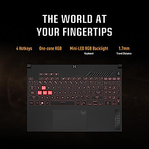 ASUS TUF 15.6" IPS FHD 144Hz Gaming Laptop, AMD Ryzen 9 7940HS 8-Core Processor, NVIDIA GeForce RTX 4060, 64GB DDR5 RAM, 2TB PCIe SSD, RGB Backlight Keyboard, RJ45, Wi-Fi 6, Windows 11 Pro
