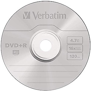 Verbatim DVD-R Discs 25 Spindle Pack, Bulk Pack 25 x DVD-R Blank Discs with AZO Protection Against UV, 16x Speed, 4.7 GB