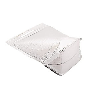 NAMUMARU Insulated Easy Zip Lock with Handle Resealable Aluminum Sandwich Lunch Bag 5 Piece Medium Reusable Thermal Snack Bento Camping Picnic Grocery Hot & Cold Pouch