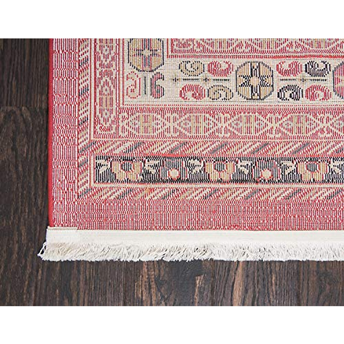 Unique Loom Fars Collection Area Rug - Pasadena (9' x 12' 2" Rectangle, Rust Red/ Black)