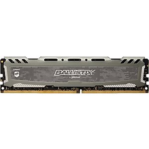 Crucial Ballistix Sport LT 2400 MHz DDR4 DRAM Desktop Gaming Memory Kit 16GB (8GBx2) CL16 BLS2K8G4D240FSC (White)
