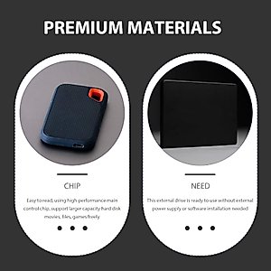 Totority 1pc Ssd Solid State Drive External Hard Drive USB c S Storage Expansion External Hard Disk Ssd Hard Drive External 2tb External Hard Drive Ssd 2tb Ssd Hard Disk 1t Computer Metal