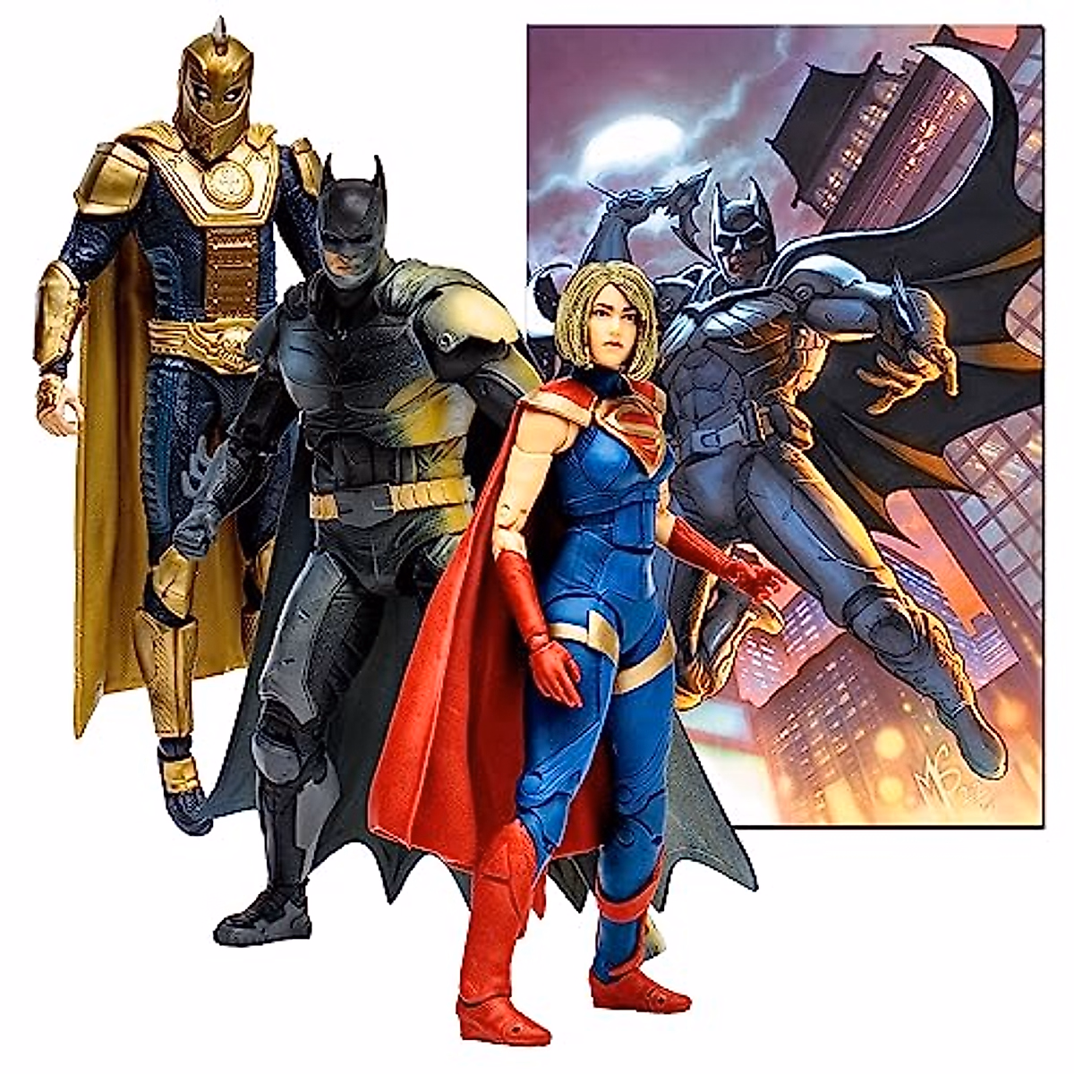 McFarlane Toys - DC Multiverse Batman, Supergirl & Dr.Fate (Injustice 2) 3pk, Gold Label, Amazon Exclusive