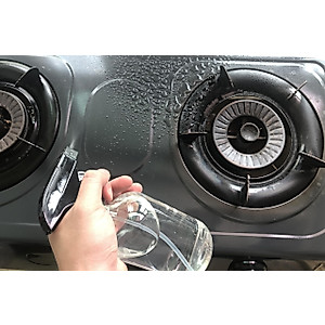 KIGITIK Plastic Spray Bottles, 16.9oz/500ml, Refillable Empty Spray Bottles, for Cleaning Solutions, Plants, Pet, Essential Oils, Kitchen, Hair (Clear)