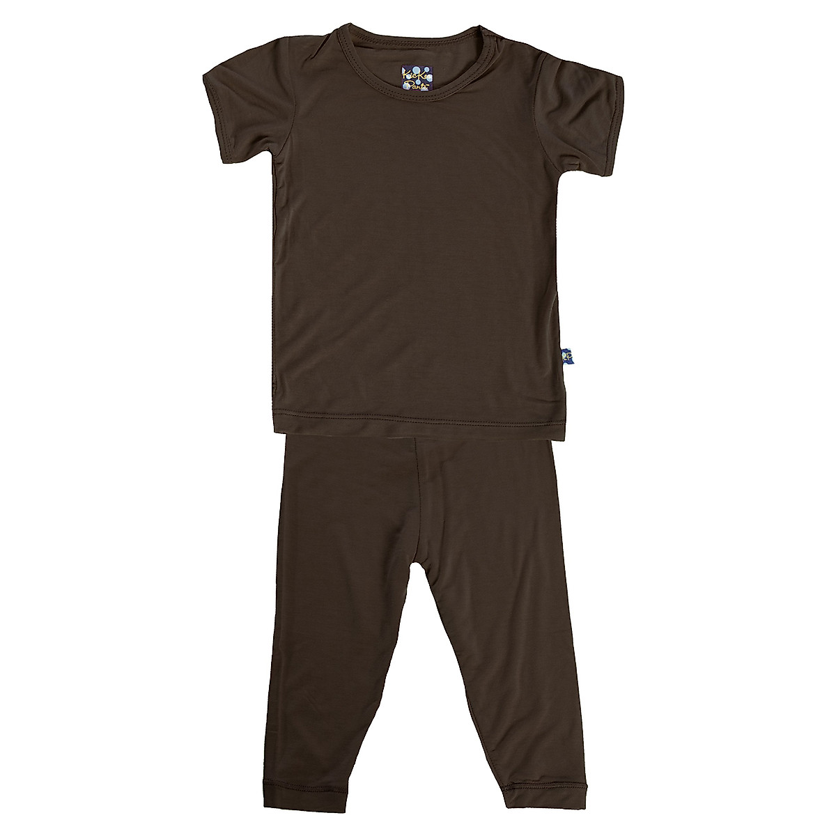KicKee Pants Short Sleeve Pajama Set Little Boys, Bark, 2T
