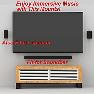Vdsvksd Soundbar Mount for Vizio Sound Bar Mounting Brackets, Speaker Wall Mount for Sony Sound Bars Mounts Under TV, Surround Speaker Brackets for Samsung Soundbars and More