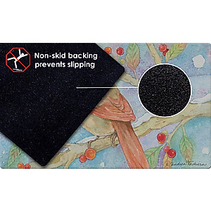 Toland Home Garden 800262 Noel Cardinal Winter Door Mat 18x30 Inch Bird Outdoor Doormat for Entryway Indoor Entrance