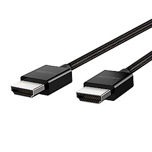 Belkin Ultra HD HDMI 2.1 Cable 3.3FT/1M - 4K Ultra High Speed HDMI Cable, 48Gbps HDMI 2.1 Braided Cord, Dolby Vision HDR & 8K@60Hz Capable, Compatible w/ Playstation, PS4, PS5, Xbox Series X & More