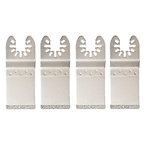 Ettonsun 4 Pcs Diamond Oscillating Tool Blade, Flush Cutting Oscillating Multitool Saw Blades for Grout Removal, Cleaning Mortar