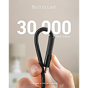 Anker 551 USB-A to Lightning Cable (10ft), MFi Certified iPhone Cable for Flawless Compatibility with iPhone iPhone 13 13 Pro 12 Pro Max 12 11 X XS XR 8 Plus and More(Black)