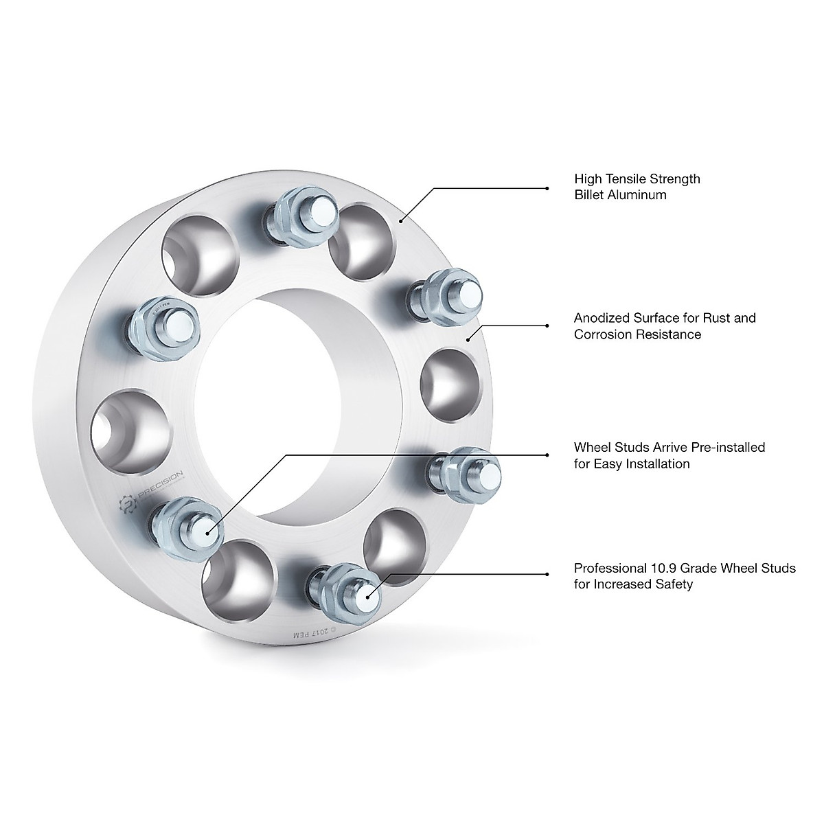 RockTrix 1.5 inch Wheel Adapters 6x135 to 6x5.5 (Changes Bolt Pattern) 87.1mm Bore, 14x2 Studs, Compatible with 2003-2014 Ford Expedition F150 Lincoln Navigator - 6x135 to 6x139.7 Silver Spacers 4pcs