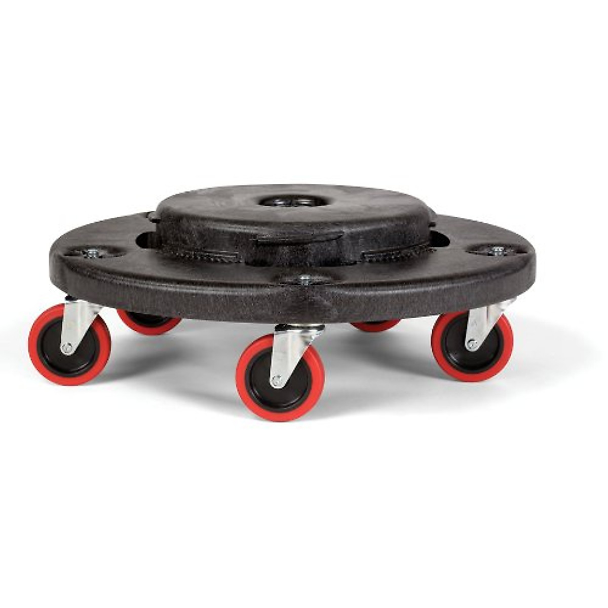 Rubbermaid Commercial FG264043 HDPE Brute Quiet Dolly for Container, 250 lbs Capacity, 18.25" Diameter x 6.63" Height, Black
