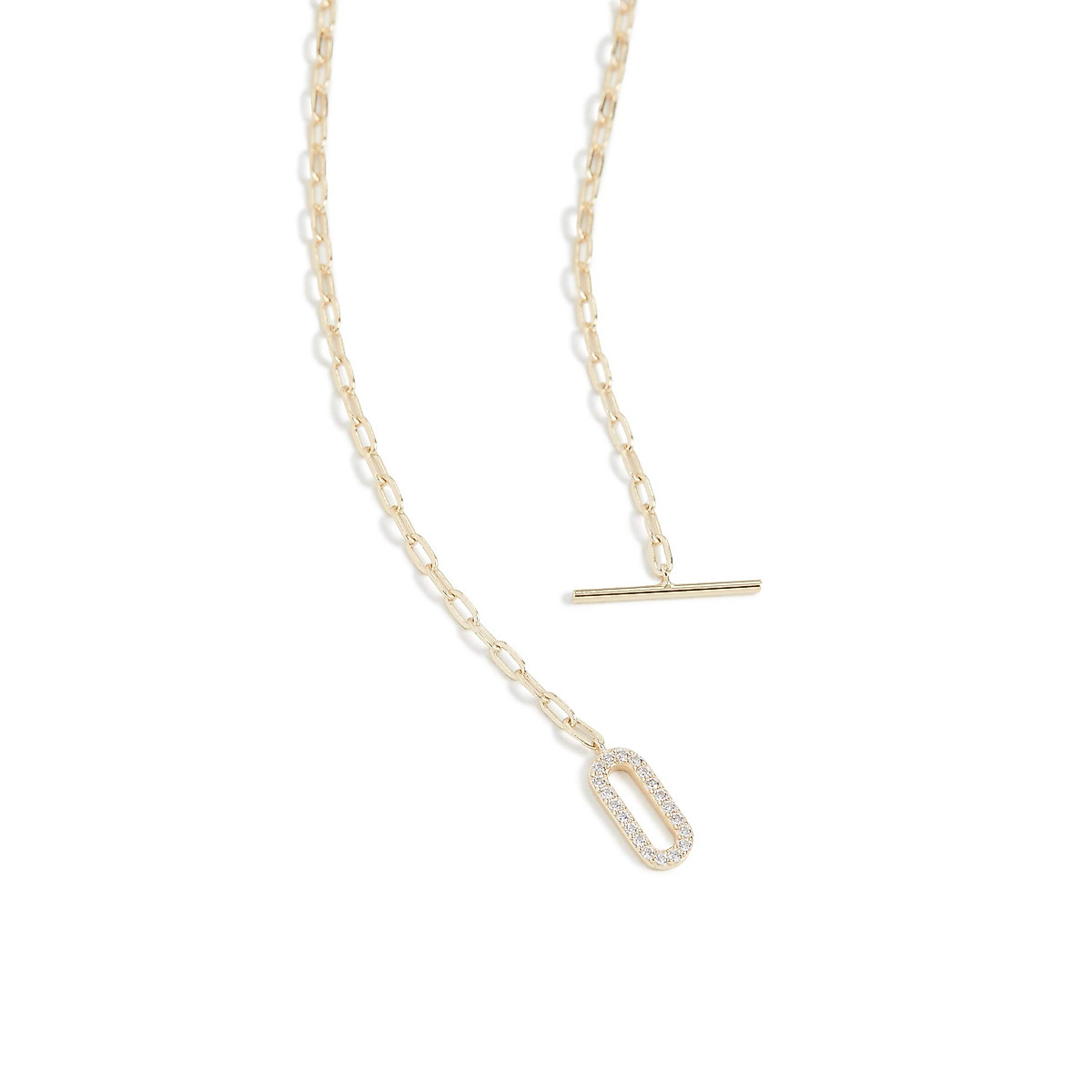 SHASHI Women's Jade Pave Necklace, Gold, One Size