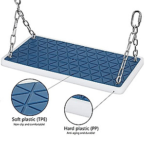 Dakzhou Swing Seat Heavy Duty, Non Slip Tree Swing Set Playground Swing Set Accessories for Kid Indoor Outdoor Backyard, Blue