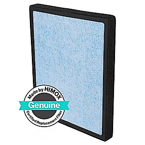 HIMOX M11 Air Purifier Replacement Filter, Medical Grade Genuine H14 True HEPA Filter (99.99%) with 5-Stage Air Filtration System for Home Large Room Bedroom Pets