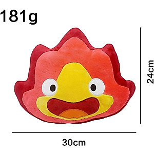 JOPWZLO 11.8 inch Calcifer Plush Small Flame Padded Throw Pillow,Plush Creative Toy for Kids