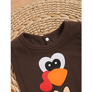 Menglang Thanksgiving Baby Bibs, My First Thanksgiving Baby Bibs, Unisex 1 Pack Drool Bibs, for Teething and Drooling, Feeding (Turkey Boy)