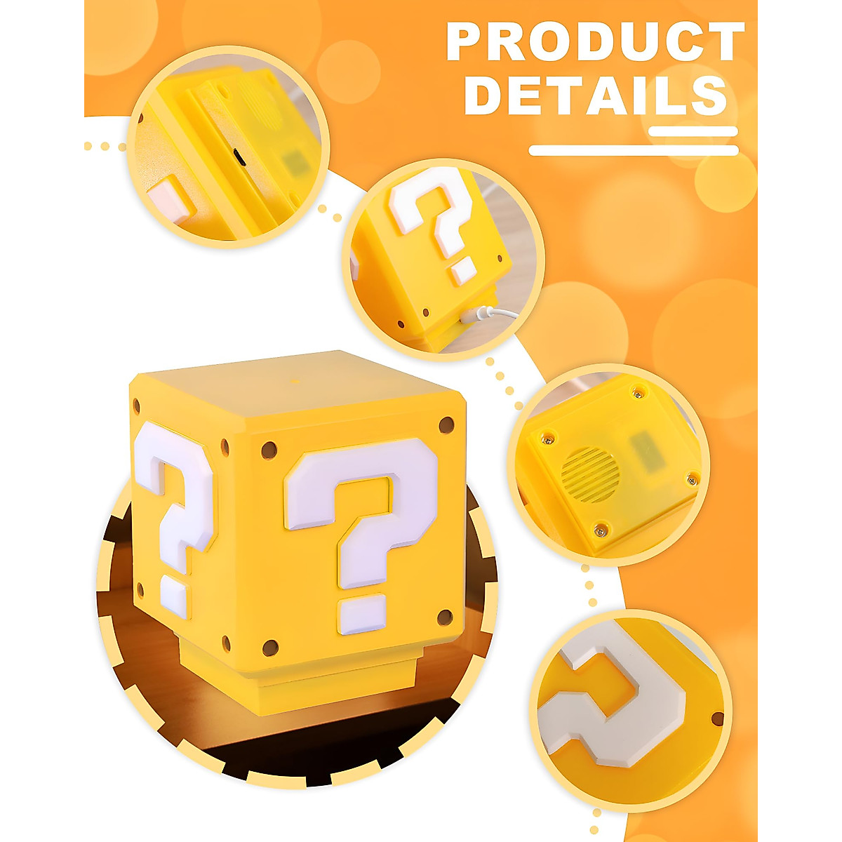 NESIMY Super Bros Toys Illusion Night Light for Kids with Game Sound Effects NightLight Decor Merchandise As Gifts for Kids and Fans (03-MLA)