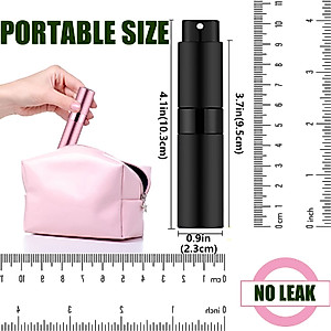 IRON BILL 8ML Mini Atomizer Perfume Travel (Matte Black) Refillable Bottle Portable Spray Bottle for Cologne and Perfume (3pcs)