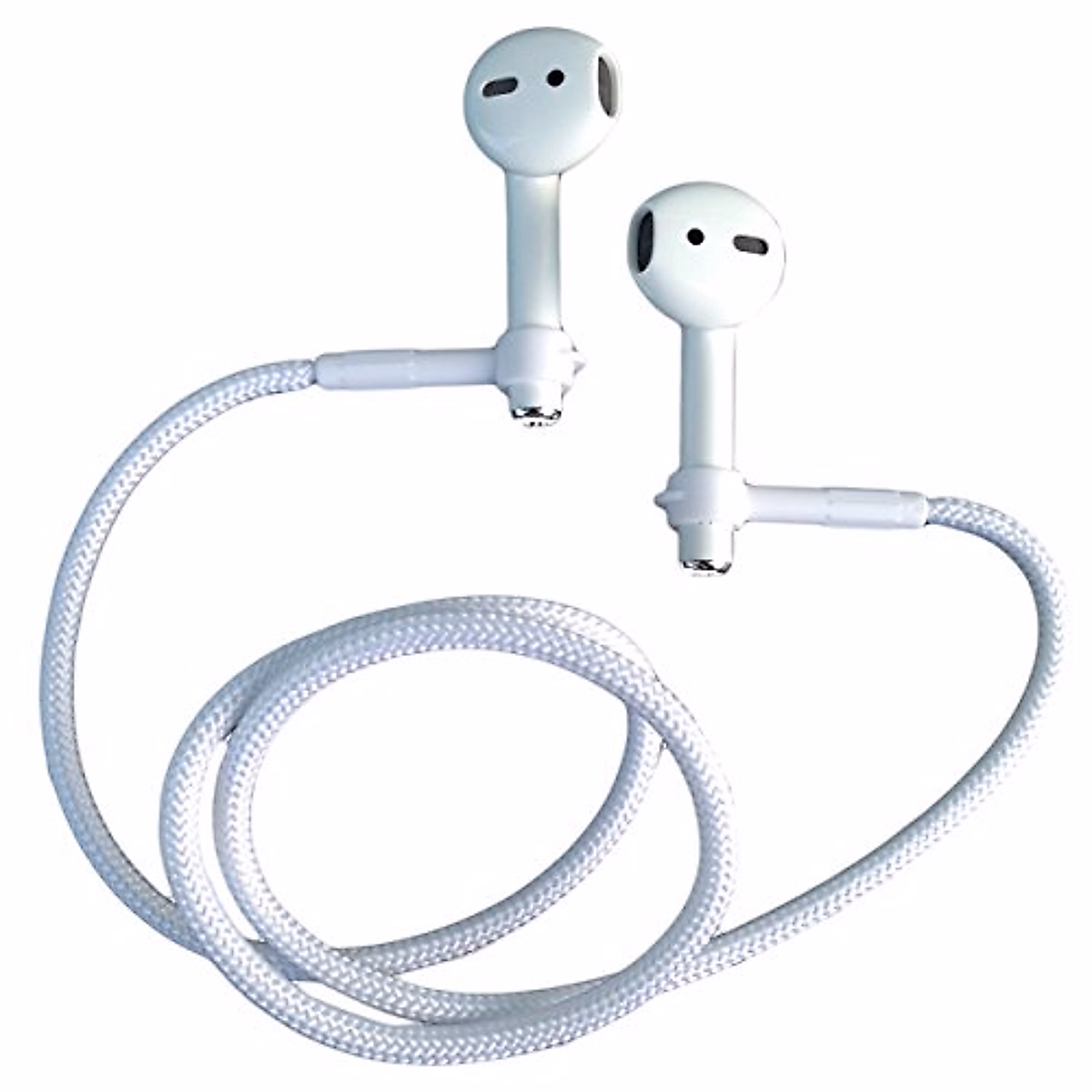 EARBUDi Cord - Soft 22 Inches Leash or Necklace That Holds Around Your Neck, Compatible with Many Wireless Buds, White