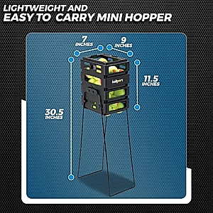 Tourna Pete Sampras Mini Ballport, Holds 36 Balls