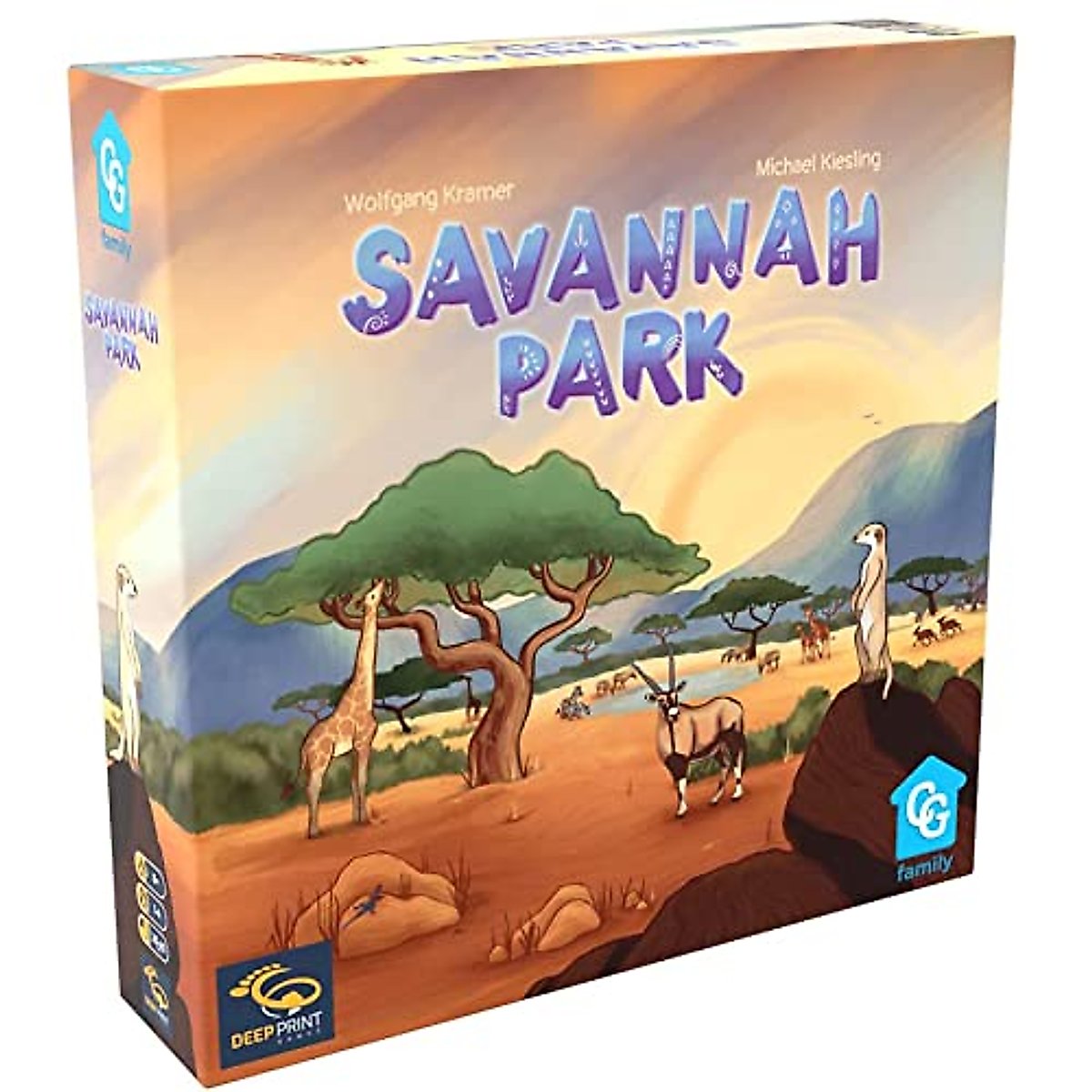 Capstone Games: Savannah Park, Strategy Board Game, Simple Gameplay, Highly Interactive Strategies, 1 to 4 Players, 20 to 40 Minute Play Time, Ages 8 and Up