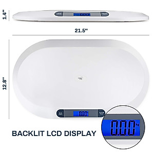 Smart Weigh Comfort Baby Scale, 44 Pound Capacity, 3 Weighing Modes, Accurate Digital Scale for Infants, Toddlers, and Babies